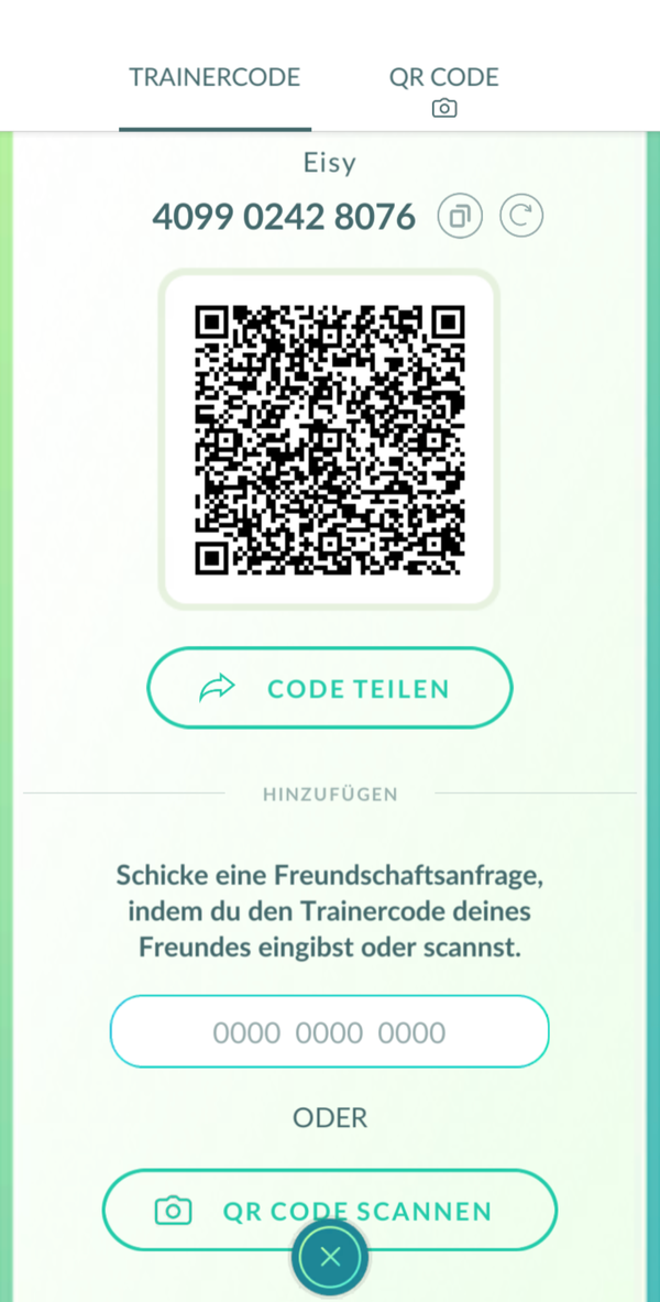Pokémon Go Freunde finden und Trainer Codes nutzen
